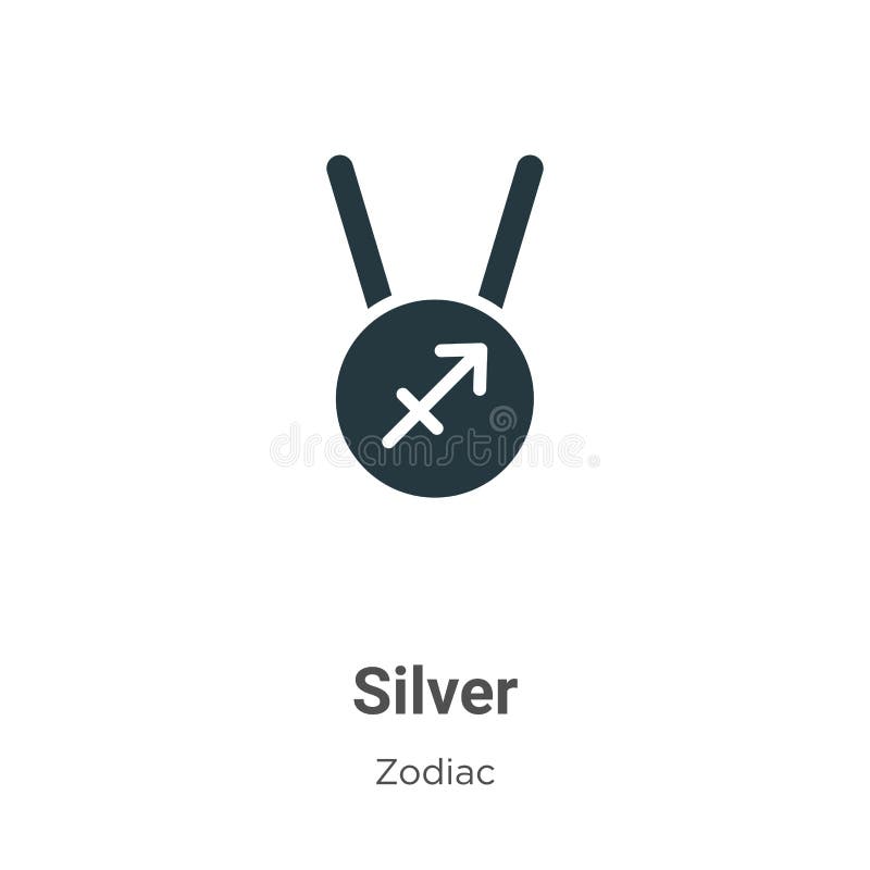 Silver Vector Icon on White Background. Flat Vector Silver Icon Symbol ...