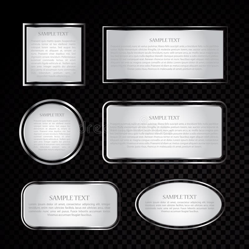 Silver Vector Label Collection Stock Vector - Illustration of book ...