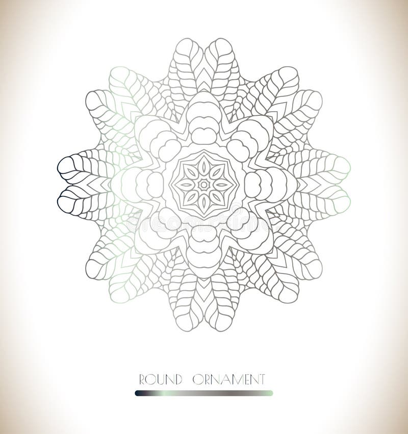 Silver Vector Ornament on White Background. Stock Vector - Illustration ...