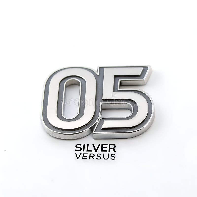 Silver Versus Logo on White Background Stock Illustration ...