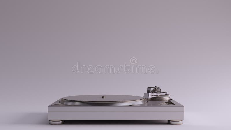Silver Vintage Turntable Record Player Stock Illustration ...