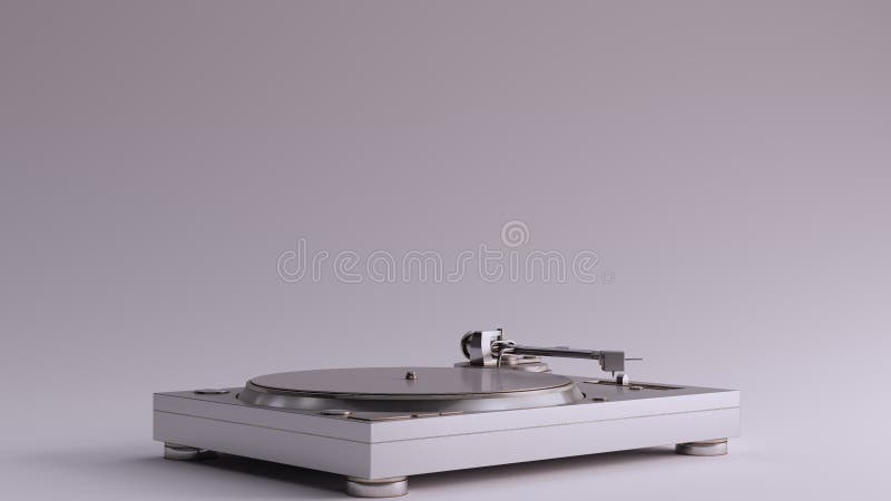 Silver Vintage Turntable Record Player Stock Illustration ...