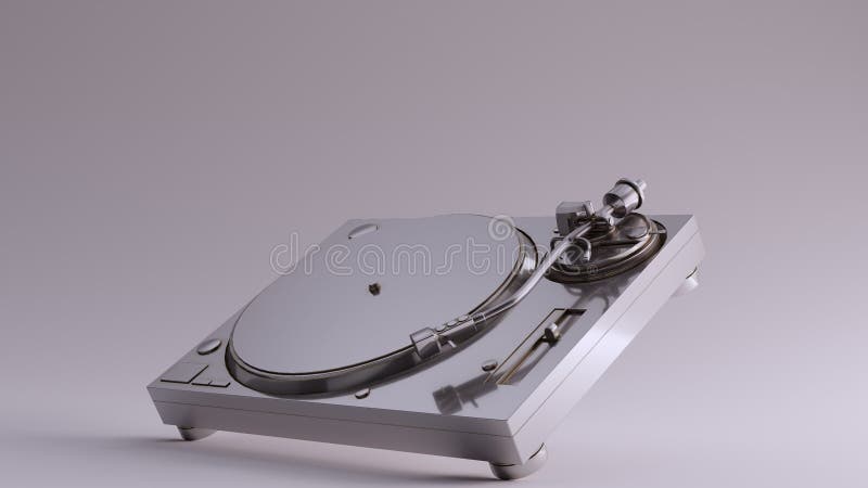 Silver Vintage Turntable Record Player Stock Illustration ...
