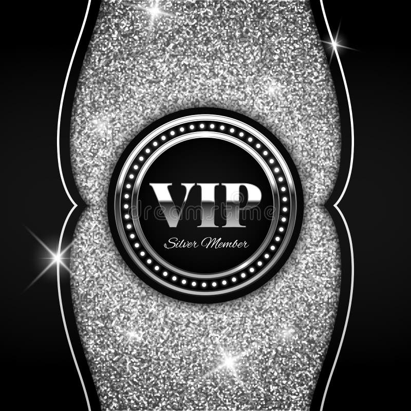 Silver VIP Vector Illustration on Glitter Background Stock Vector ...