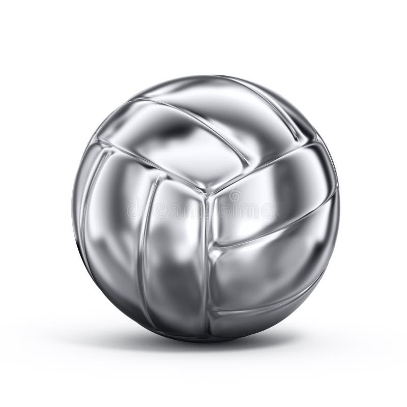 Silver volleyball stock illustration. Illustration of reflection - 11281222