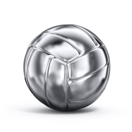 Silver volleyball stock illustration. Illustration of reflection - 11281222