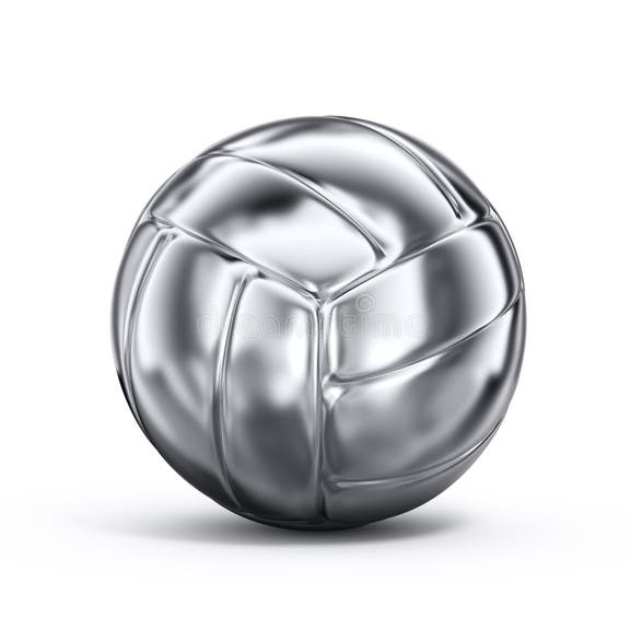 Silver volleyball stock illustration. Illustration of reflection - 11281222