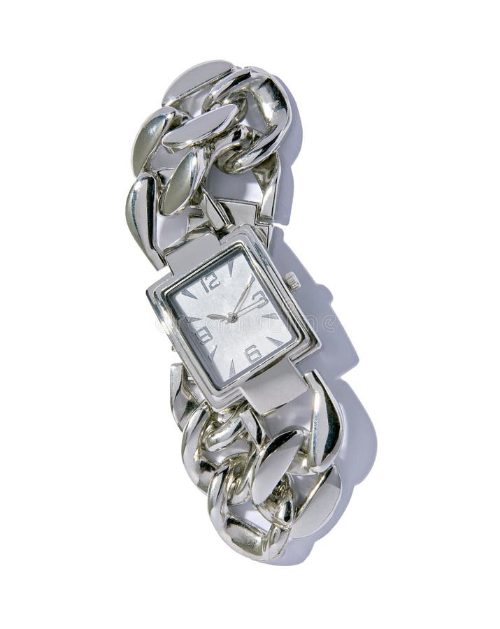 Silver Watch stock photo. Image of lady, luxury, business - 14873312