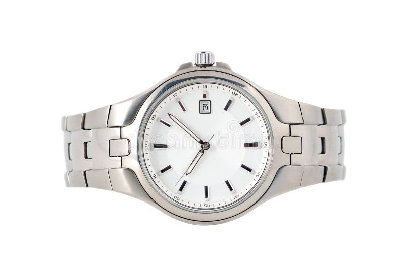 Silver Watch stock photo. Image of hours, white, number - 203664