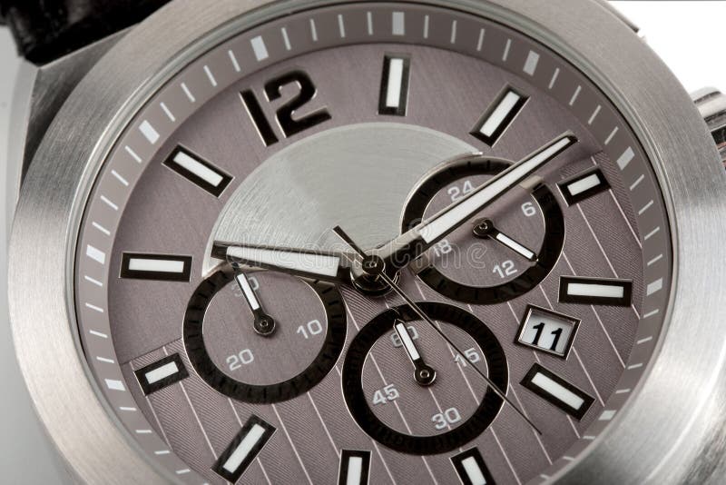 Silver watch stock image. Image of accuracy, metallic - 25056299