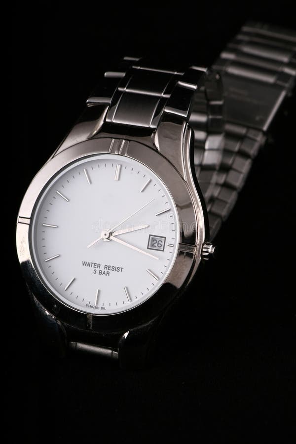 Silver Watch stock photo. Image of hours, white, number - 203664
