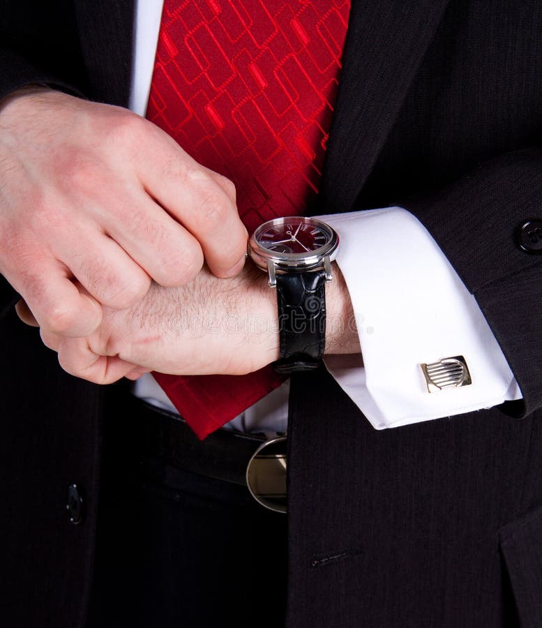 Silver Watch on the Men S Hand Stock Photo - Image of elegant, watch ...