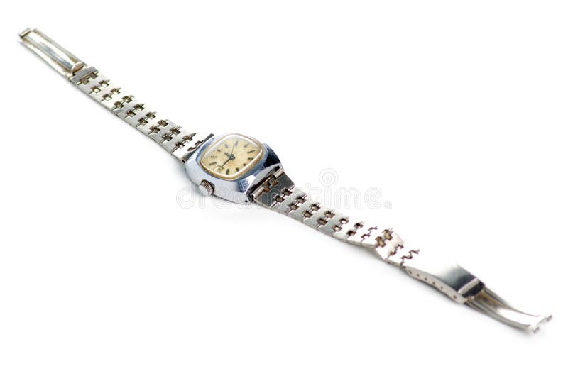Silver watch old stock image. Image of instrument, gift - 127641329