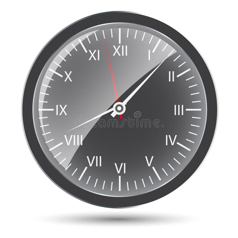 Silver Watch Vector Illustration Stock Vector - Illustration of curve ...