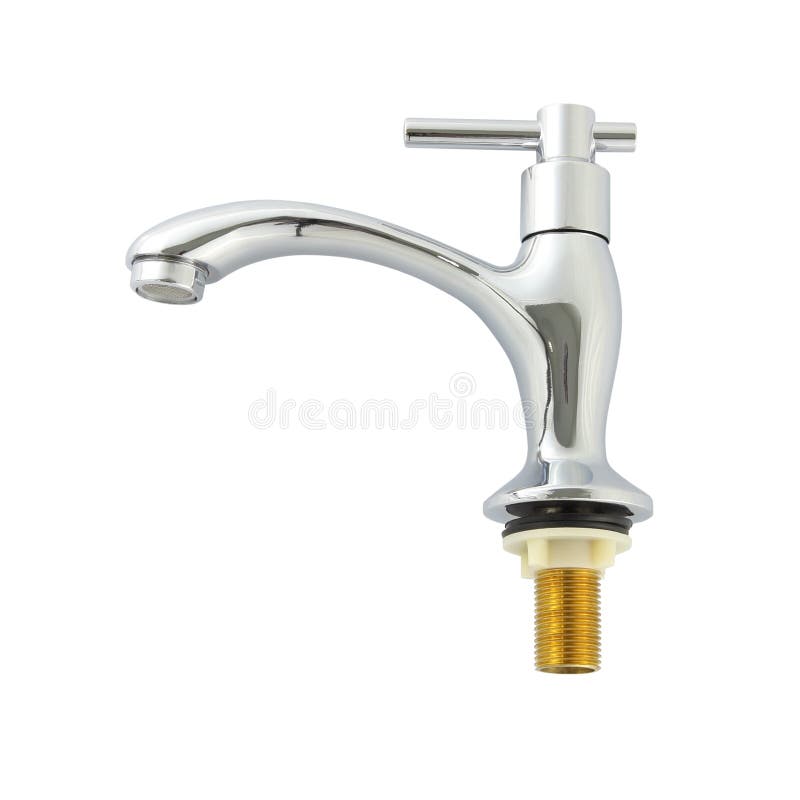 Silver water faucet stock image. Image of steel, metal - 30136179