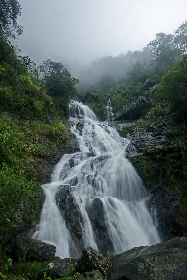 Silver Waterfall is a Beautiful Waterfall in Sapa. Stock Photo - Image ...