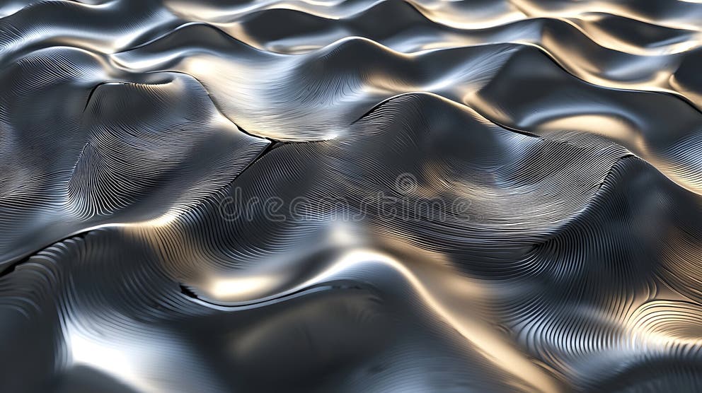 A Silver Wave with Ripples in the Water Stock Illustration ...