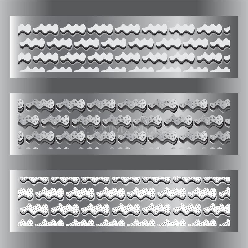 Silver Wave Shape Pattern Background Stock Vector - Illustration of ...