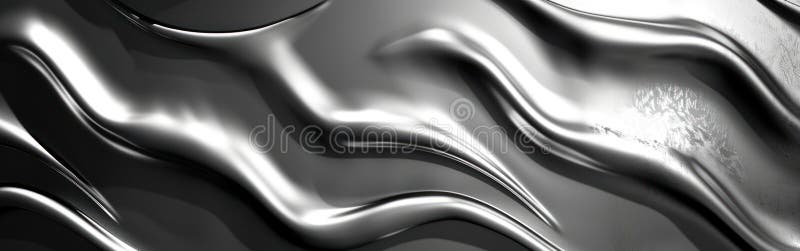 Silver Waves: Luxurious Metallic Texture Background with Gradient Line ...