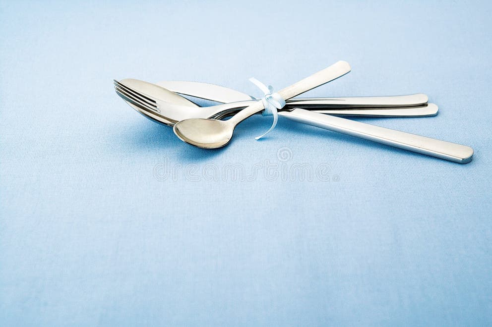 A silver wear set stock image. Image of metallic, fork - 10928207