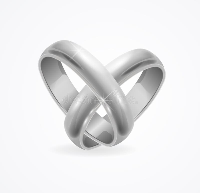 Silver Wedding Ring. Vector Stock Vector - Illustration of love ...
