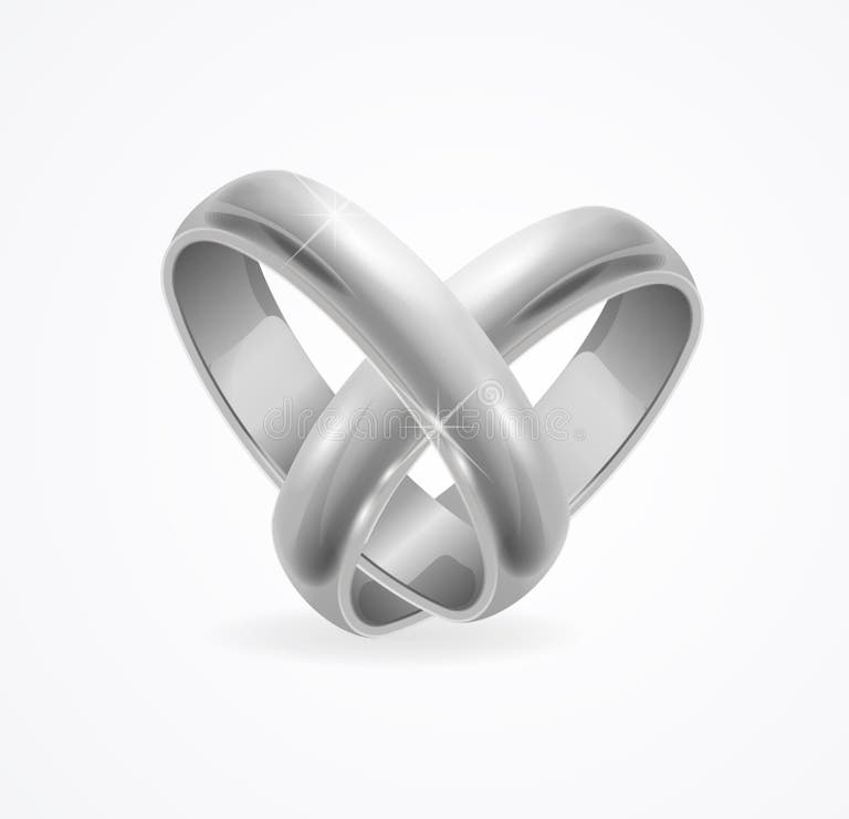 Silver Wedding Ring. Vector Stock Vector - Illustration of love ...