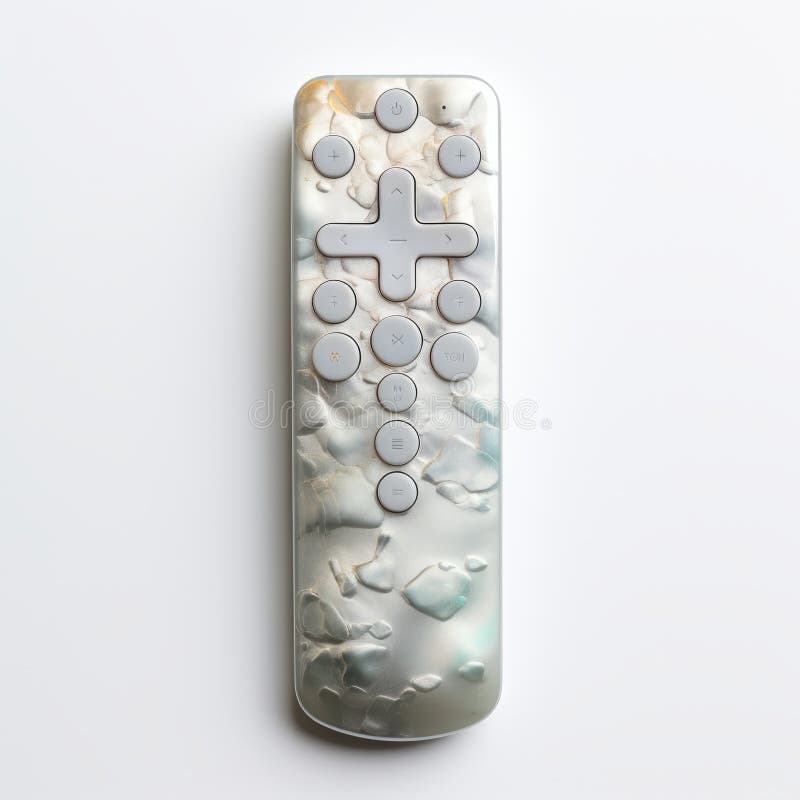 Silver and White Remote Control with Surrealistic Elements Stock ...