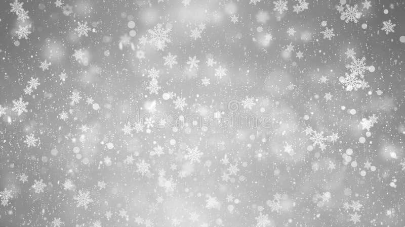Silver White Snow Snowflakes Frame Loopable Background Stock Video ...