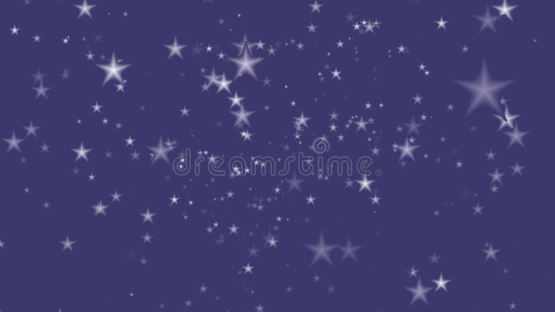 Silver White Stars Float on Blue Background Animation Stock Video ...