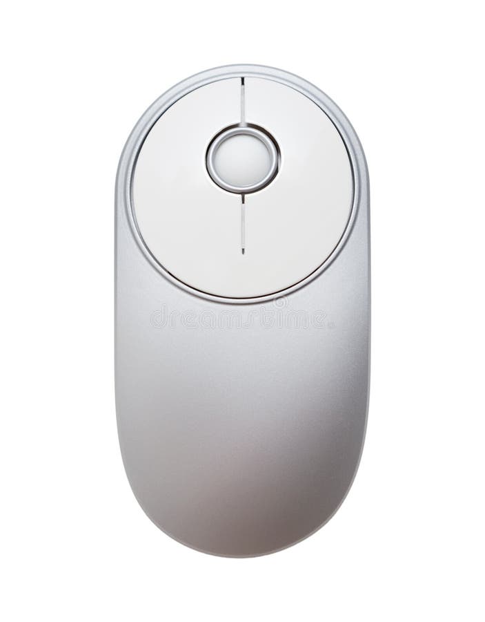 Silver Wireless Mouse Isolated on White Background Stock Photo - Image ...