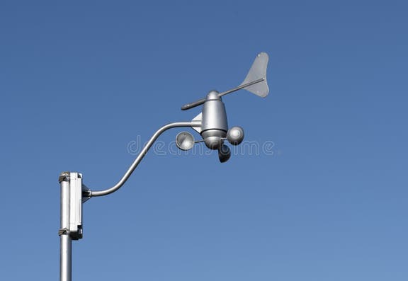 Silver Wind Speed and Direction Meter Stock Image - Image of meter ...