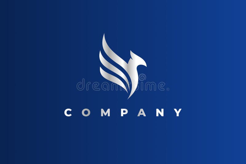 Silver Wing Eagle Abstract Silhouette Stock Illustration - Illustration ...