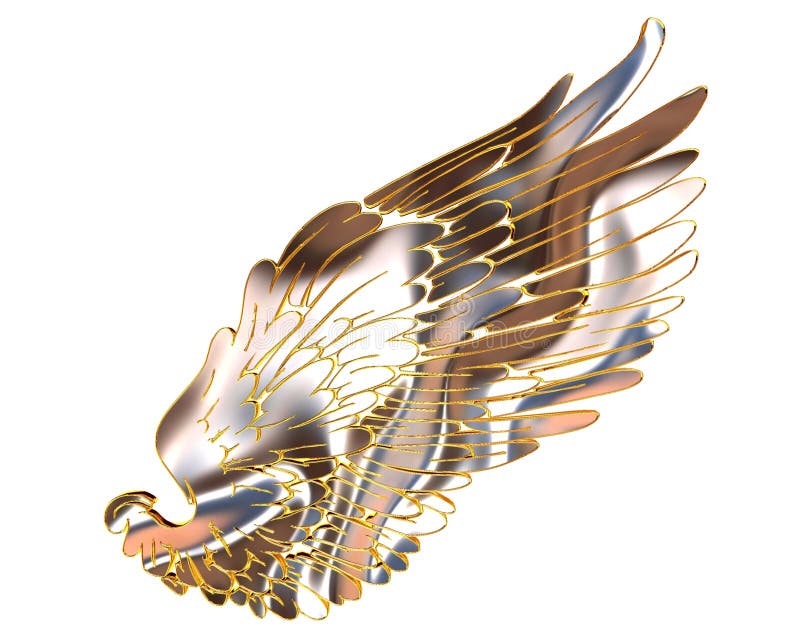 Silver wings. stock vector. Illustration of isolated - 47869027