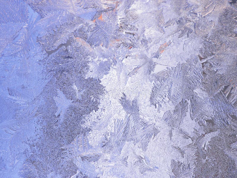 Silver Winter Background with Frost Pattern Stock Image - Image of ...