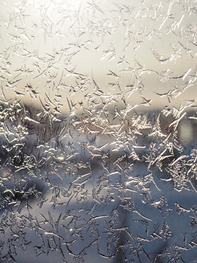 Silver Winter Background with Frost Pattern Stock Image - Image of ...