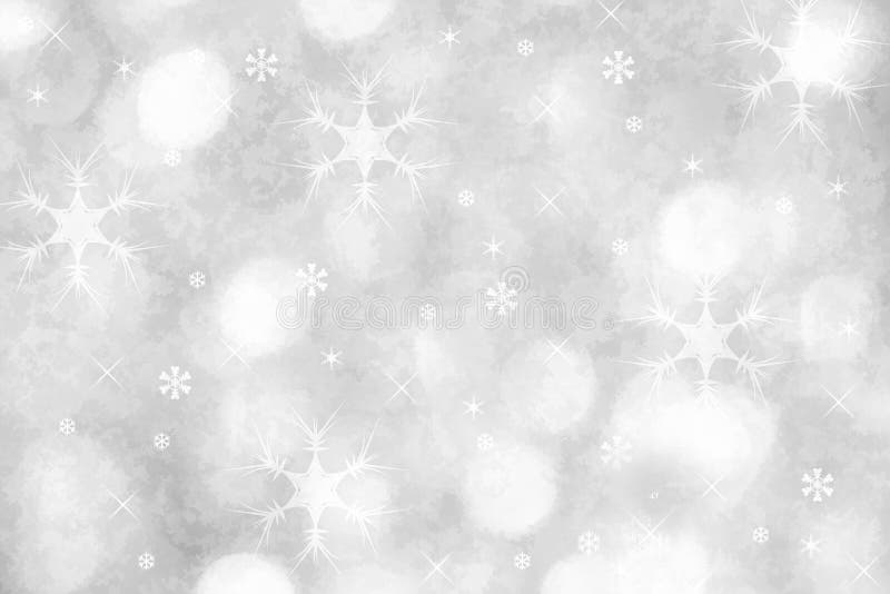 Silver Winter Snowflake Background for Christmas Stock Illustration ...