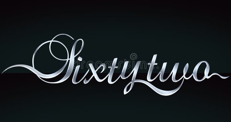 62 in Silver Words stock photo. Illustration of shiny - 378816802