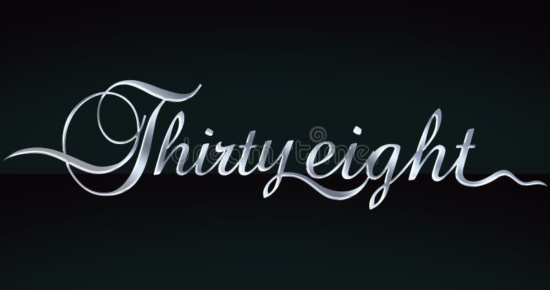 38 in Silver Words stock photo. Illustration of word - 378816590