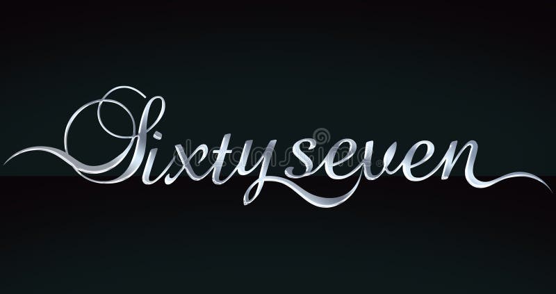 67 in Silver Words stock illustration. Illustration of word - 378816980