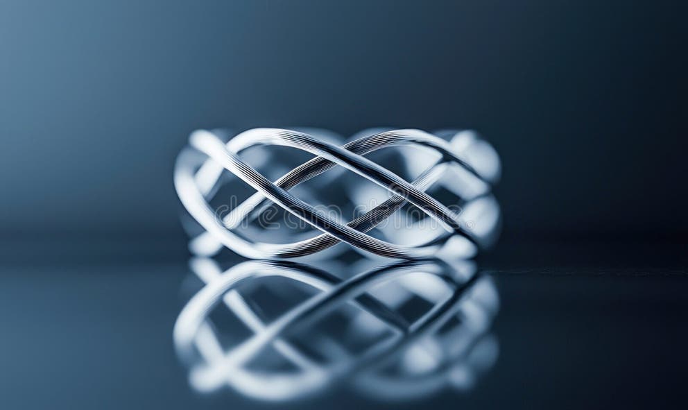 Silver Woven Ring stock photo. Image of reflective, shiny - 367819098