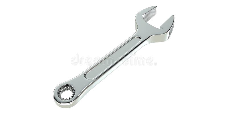 Silver Wrench Tool Isolated on Transparent Background Stock Photo ...