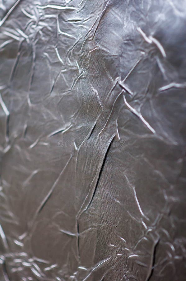 Silver Wrinkled Sheet Metal is Light, Abstract Images. Stock Image ...