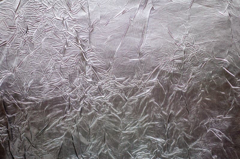 Silver Wrinkled Sheet Metal is Light, Abstract Images. Stock Photo ...