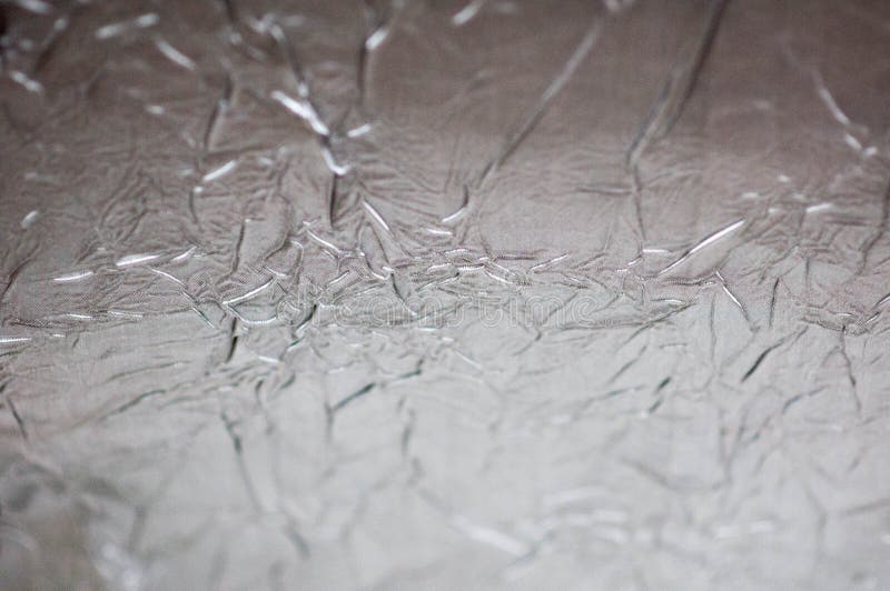 Silver Wrinkled Sheet Metal is Light, Abstract Images. Stock Photo ...