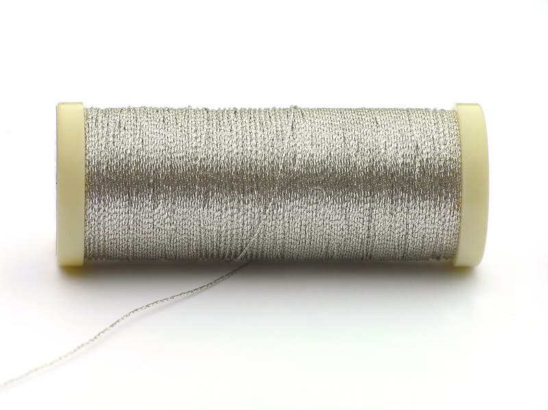 Silver yarn stock photo. Image of shining, silver, craft - 258050