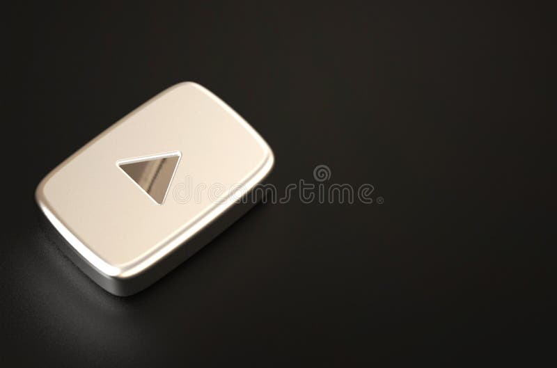 Youtube Silver Play Button Award. Vector Illustration EPS 10. Stock ...