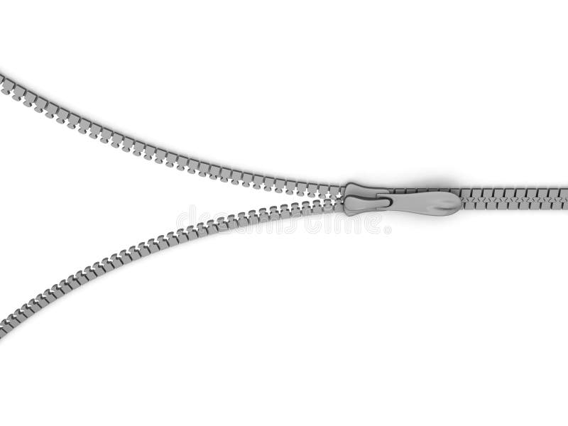 Silver zip stock illustration. Illustration of dimensional - 9742476