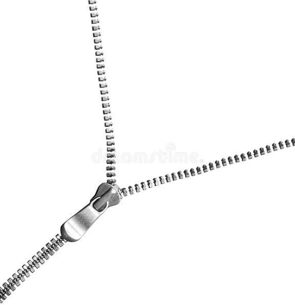 Silver zipper stock image. Image of concept, open, single - 7141619