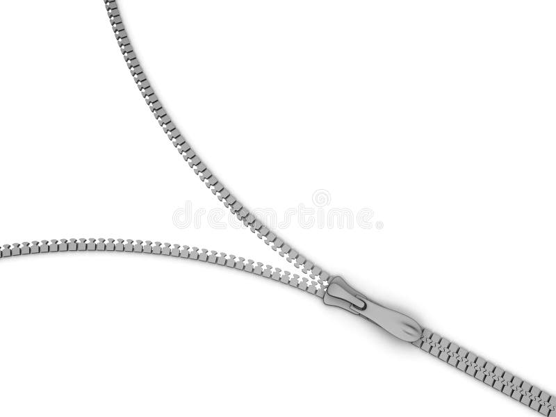 Silver zipper stock image. Image of concept, open, single - 7141619