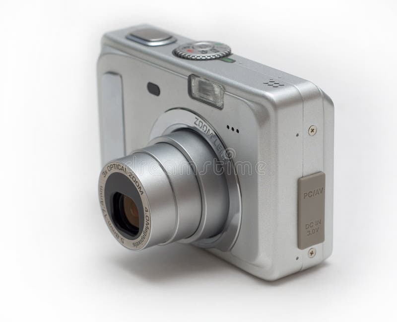 Silver zoom camera stock photo. Image of optic, electronic - 2251308